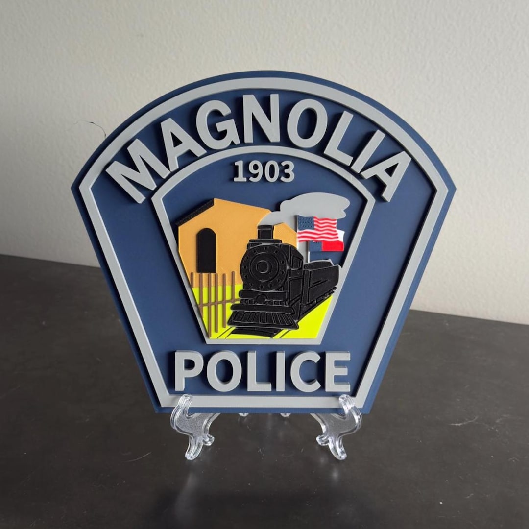 Magnolia Police Department Plaque: Texas First Responder Wall Art Patch ...