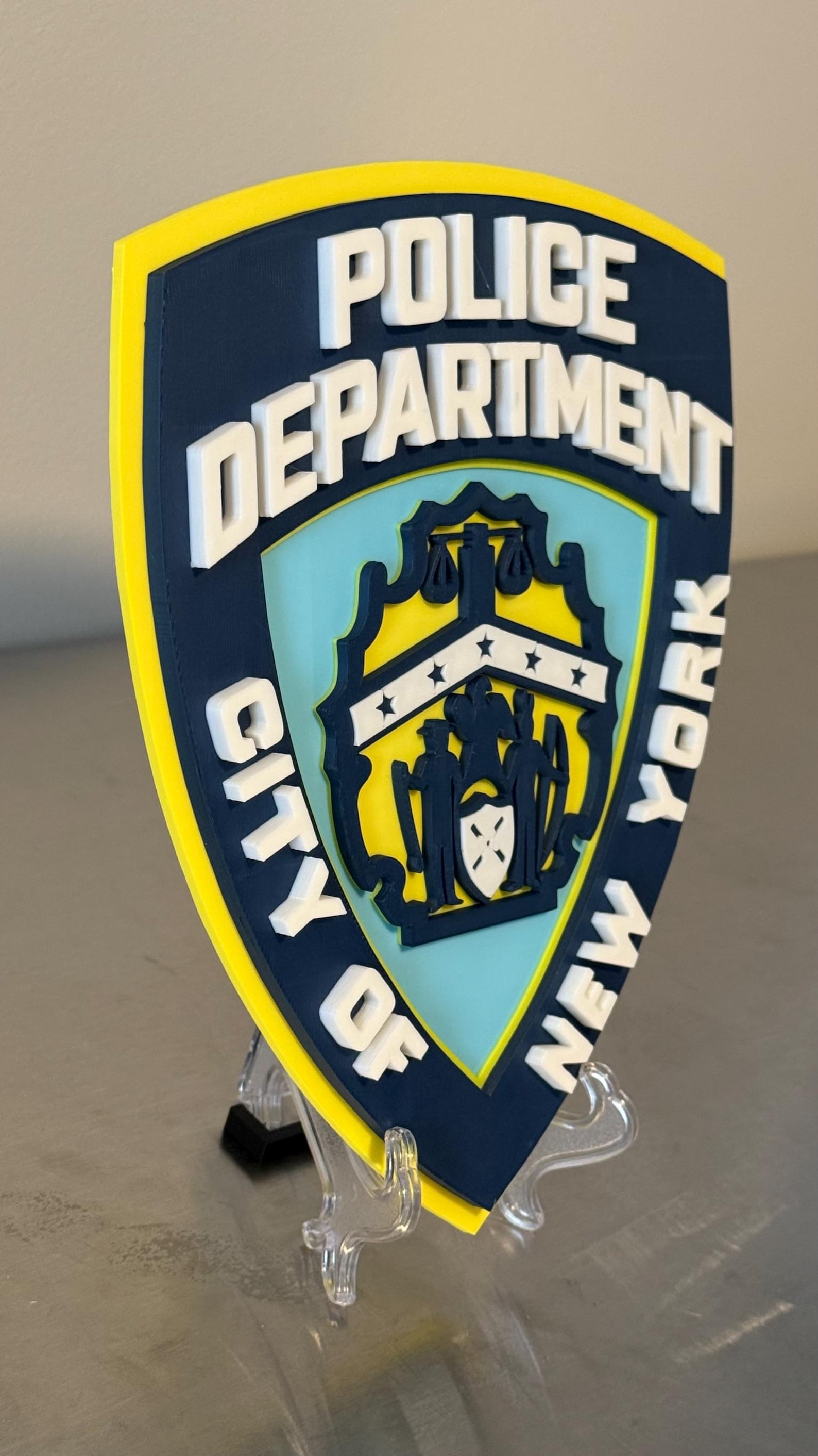 NYPD 3D Embossed Display Plaque: NYC Police Department Wall Art - Etsy