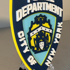 NYPD 3D Embossed Display Plaque: NYC Police Department Wall Art - Etsy