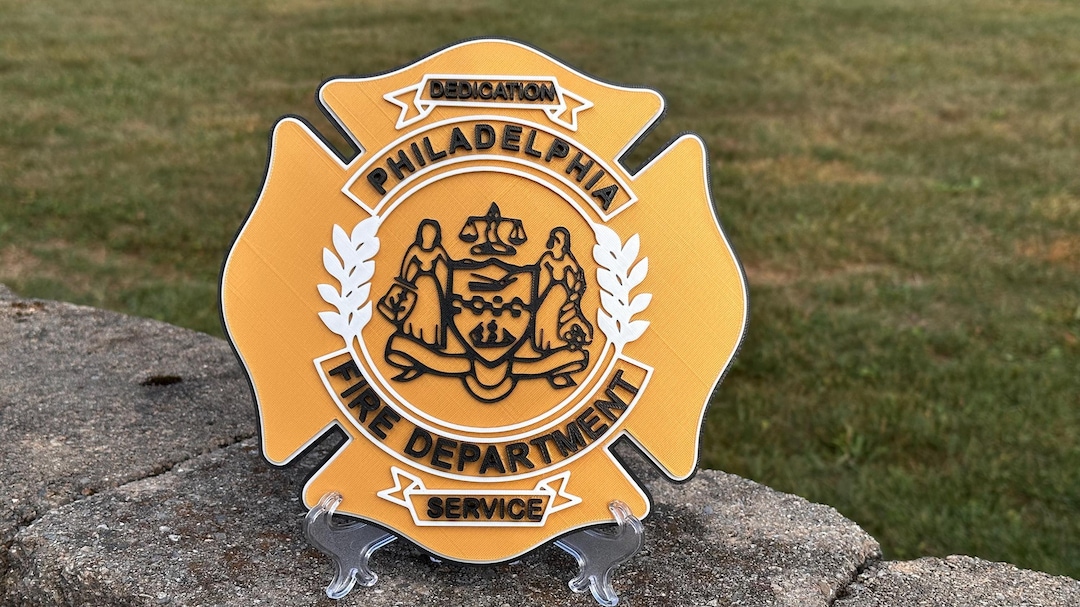 Philadelphia Fire Department 3D Embossed Plaque: First Responder Wall ...