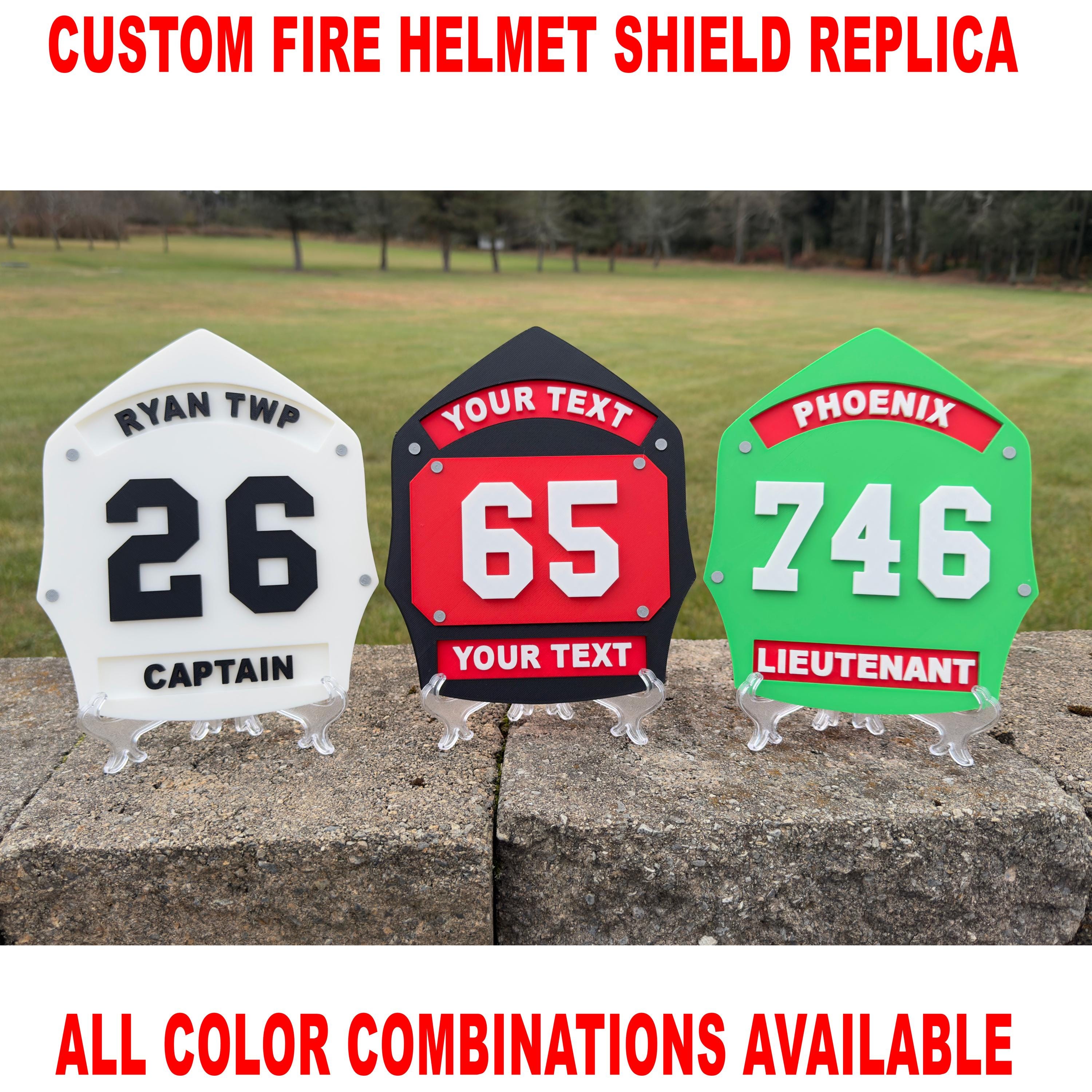 VOLLY Fire Helmet Shields 3D Display Replica - Etsy