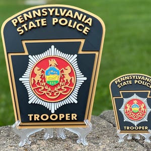 Pennsylvania State Police Trooper PSP 3D Embossed Display Plaque PA - Etsy