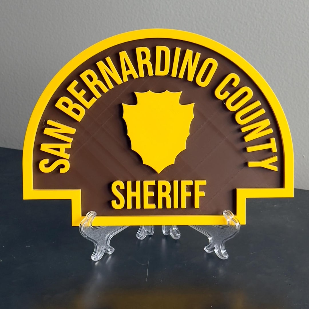 San Bernardino County Sheriff 3D Display Patch Embossed 9" Plaque - Etsy