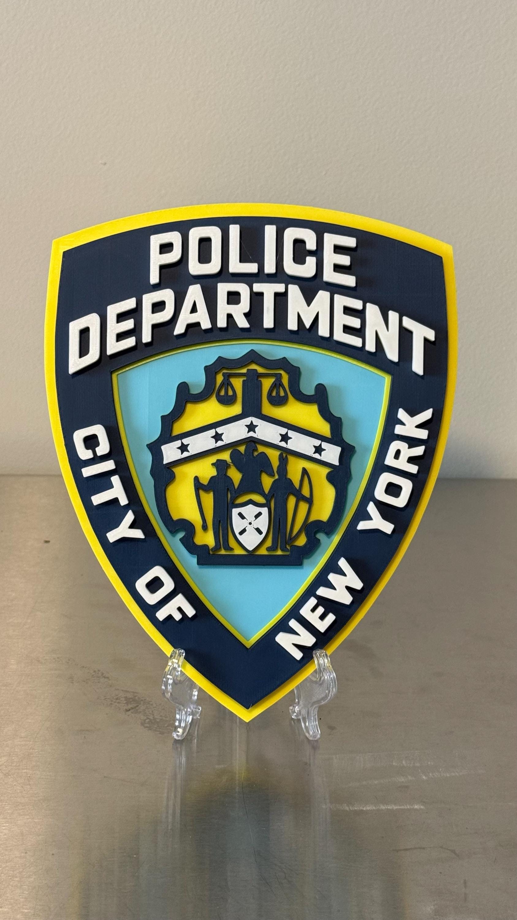 NYPD 3D Embossed Display Plaque: NYC Police Department Wall Art - Etsy
