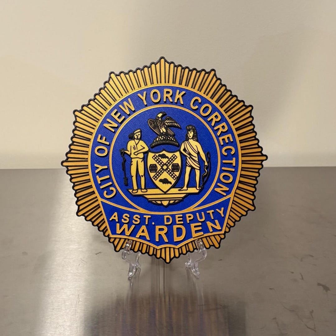 NYC Corrections Assistant Deputy Warden Shield 3D Display Plaque NY New ...