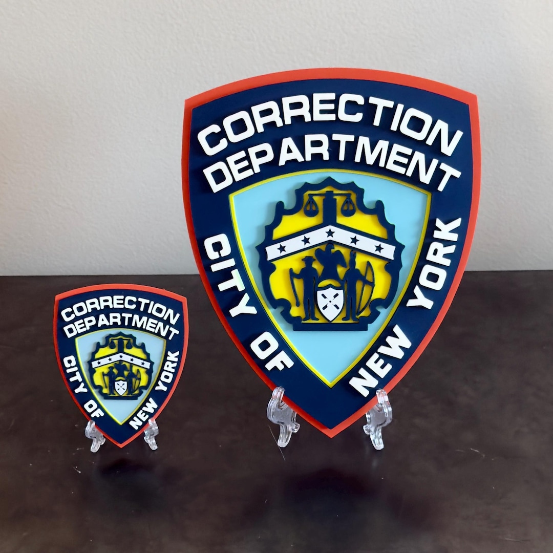 NYC DOC 3D Display Patch NYC Department of Corrections Embossed Plaque ...
