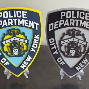 NYPD 3D Embossed Display Plaque: NYC Police Department Wall Art NY - Etsy