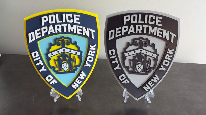 NYPD 3D Embossed Display Plaque: NYC Police Department Wall Art - Etsy
