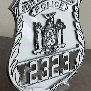 NYS MTA Police Officer Shield 3D Display Patch Embossed 9" Plaque - Etsy