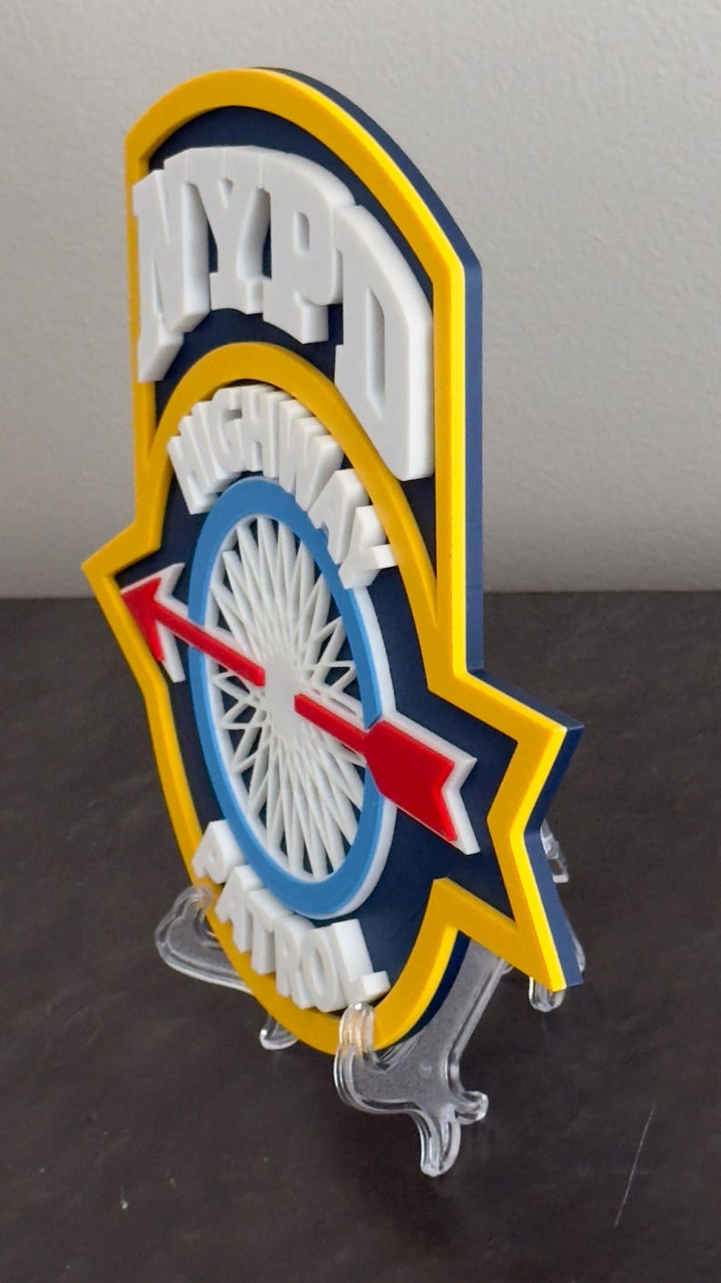 NYPD Highway Patrol 3D Embossed Plaque: NYC Police Wall Art - Etsy