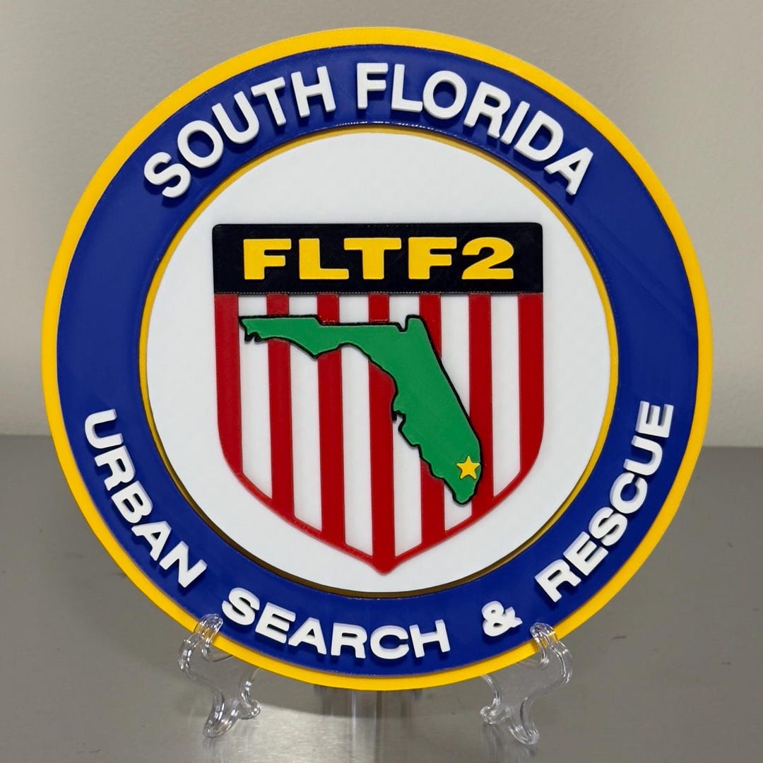 South Florida USAR FLTF2 3D Plaque: First Responder Wall Art FL Display ...