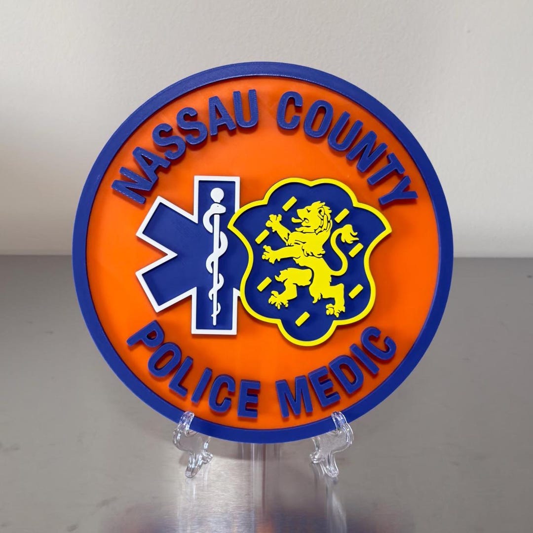 Nassau County Police Medic 3D Embossed Plaque: Long Island NY First ...