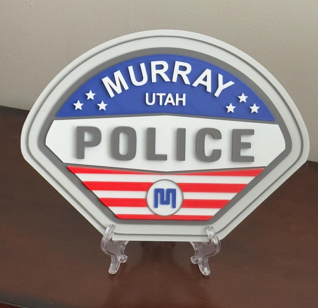 Murray City Utah Police 3D Display Patch Embossed Plaque Police Officer ...