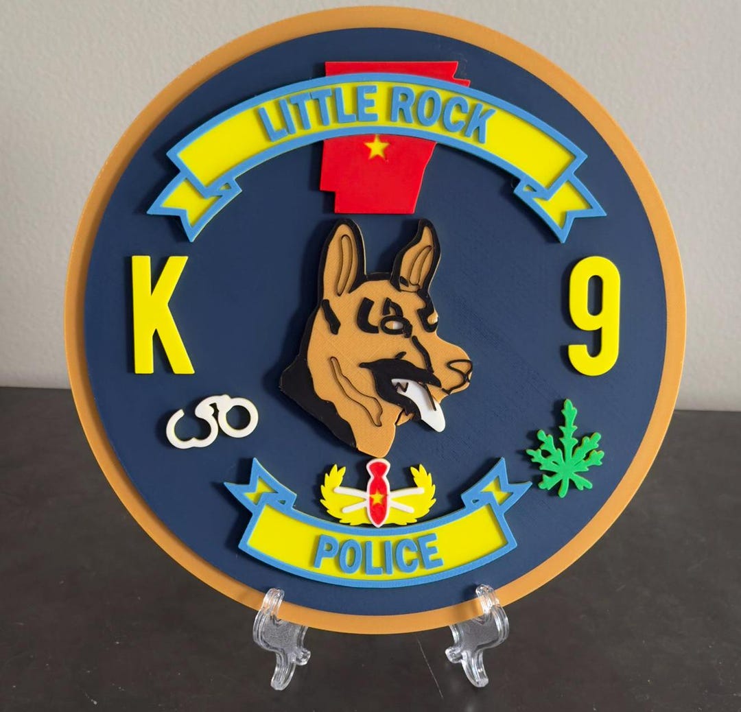 Little Rock K9 Police Department Logo 3D Embossed Display Plaque First ...