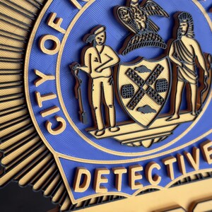 NYPD Detective Shield Plaque, Embossed 3D Display (9 Inch Plaque) - Etsy