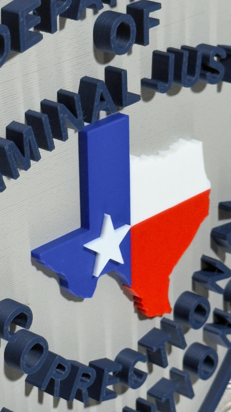 Texas Correctional Institution Plaque, 3D Embossed First Responder Wall ...