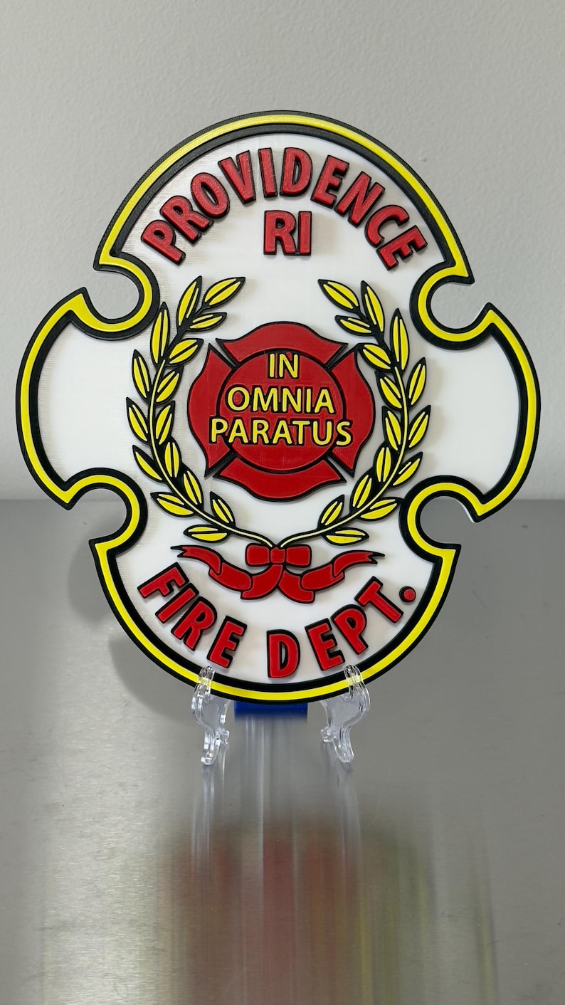 Providence RI Fire Department Plaque: First Responder Wall Art Rhode ...