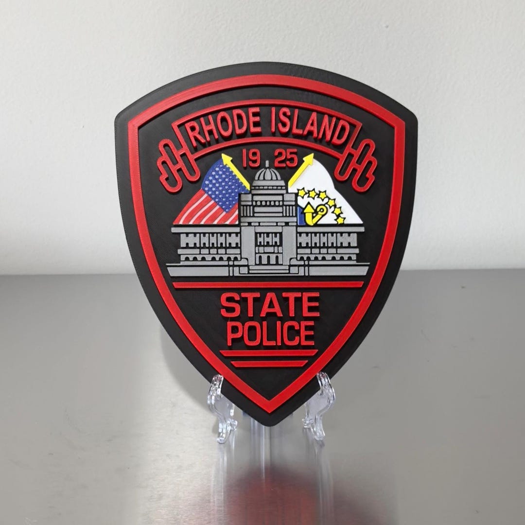 Rhode Island State Police 3D Embossed Plaque: First Responder Wall Art ...