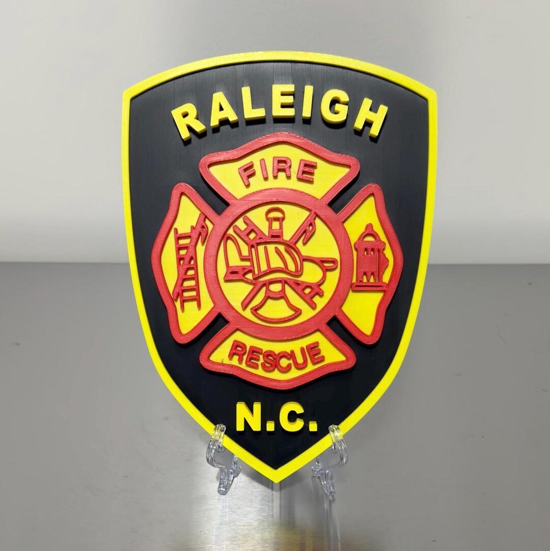 Raleigh North Carolina Fire Department Logo 3D Embossed Display Plaque ...