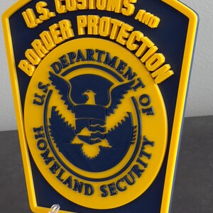 US Customs and Border Protection 3D Embossed Plaque: First Responder ...