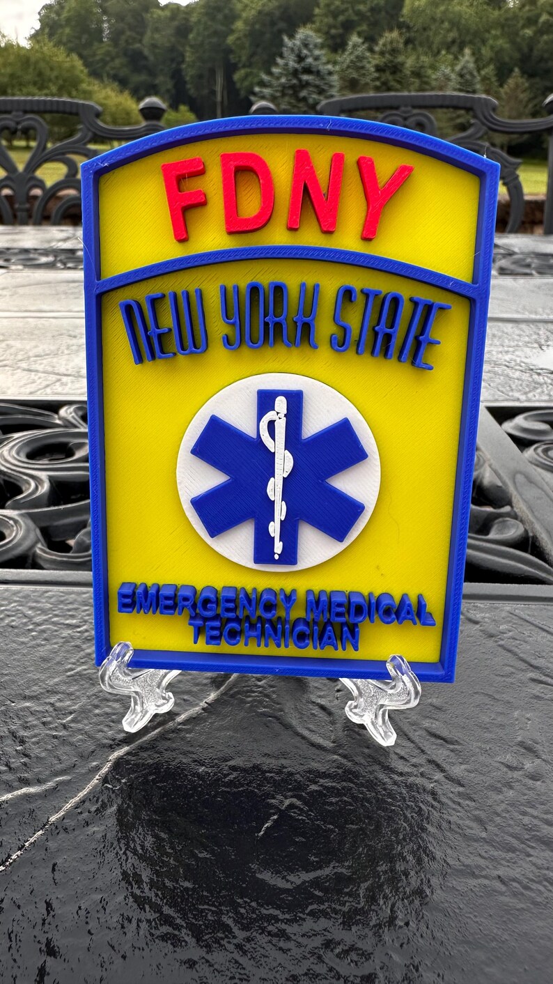 FDNY EMT 3D Replica Patch NYC Embossed - Etsy