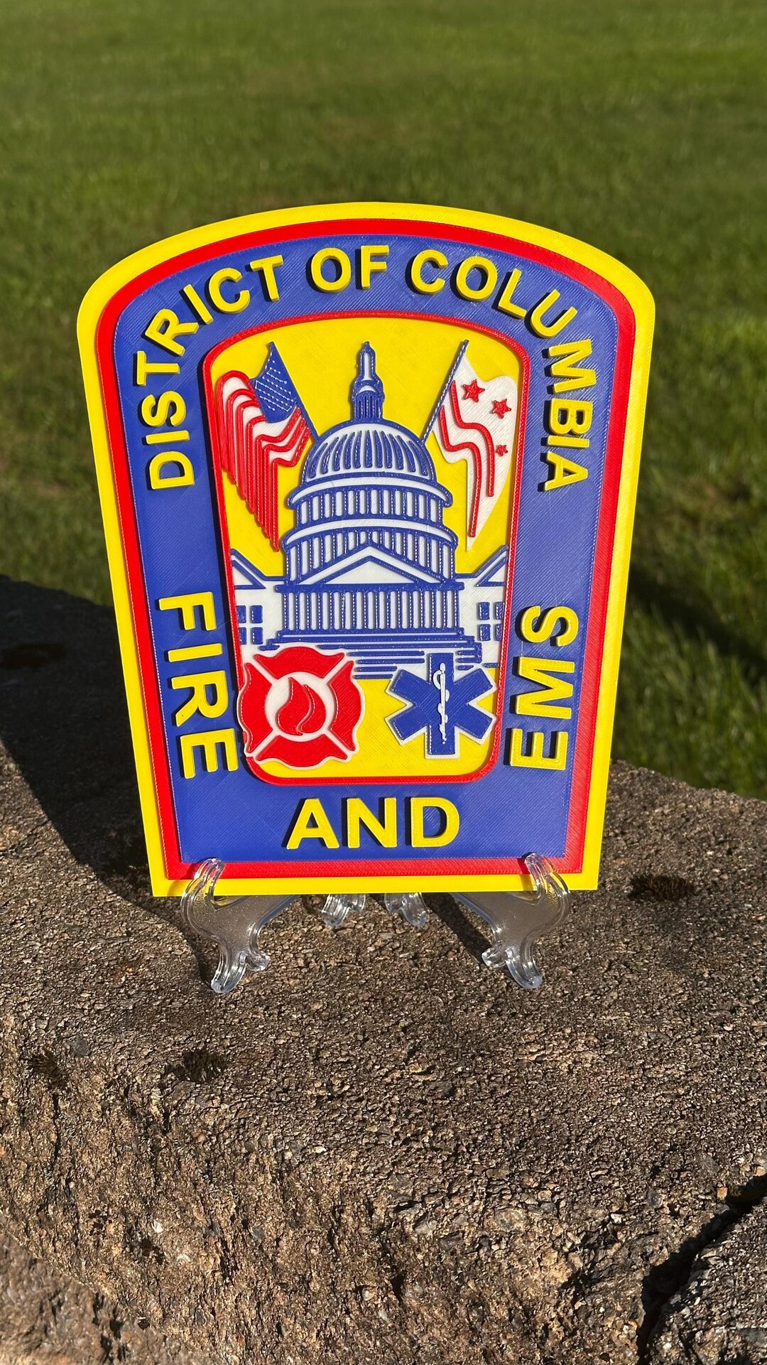 DC Fire & EMS 3D Display Plaque: First Responder Wall Art Firefighter ...