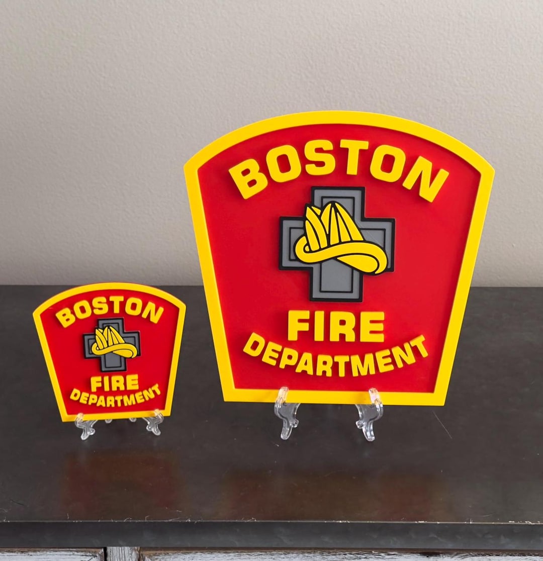 Boston Fire Department 3D Plaque, First Responder Wall Art MA - Etsy