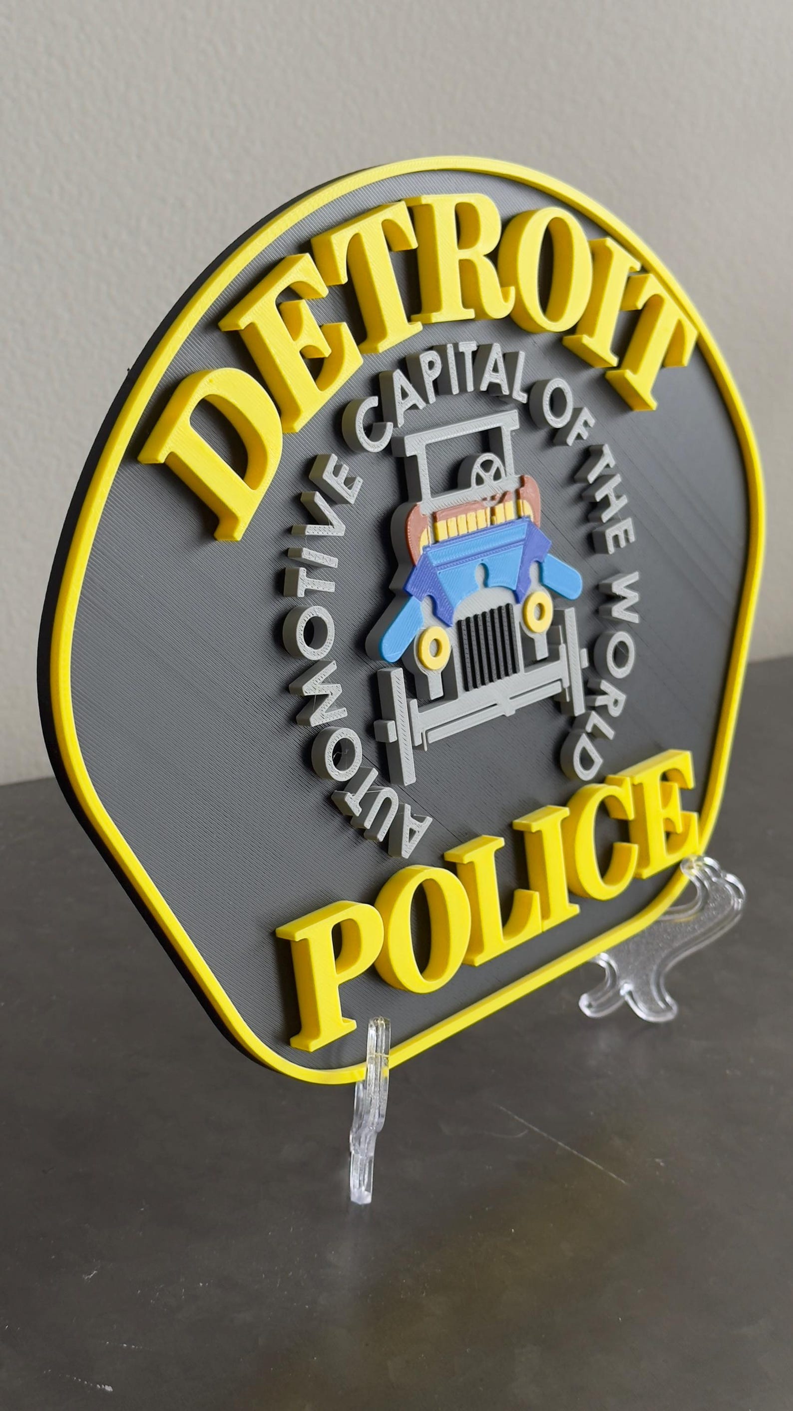 Detroit Police Department 3D Embossed Plaque: First Responder Wall Art ...