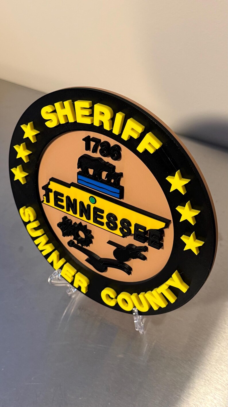 Sumner County Sheriff 3D Plaque - Tennessee First Responder Wall Art - Etsy
