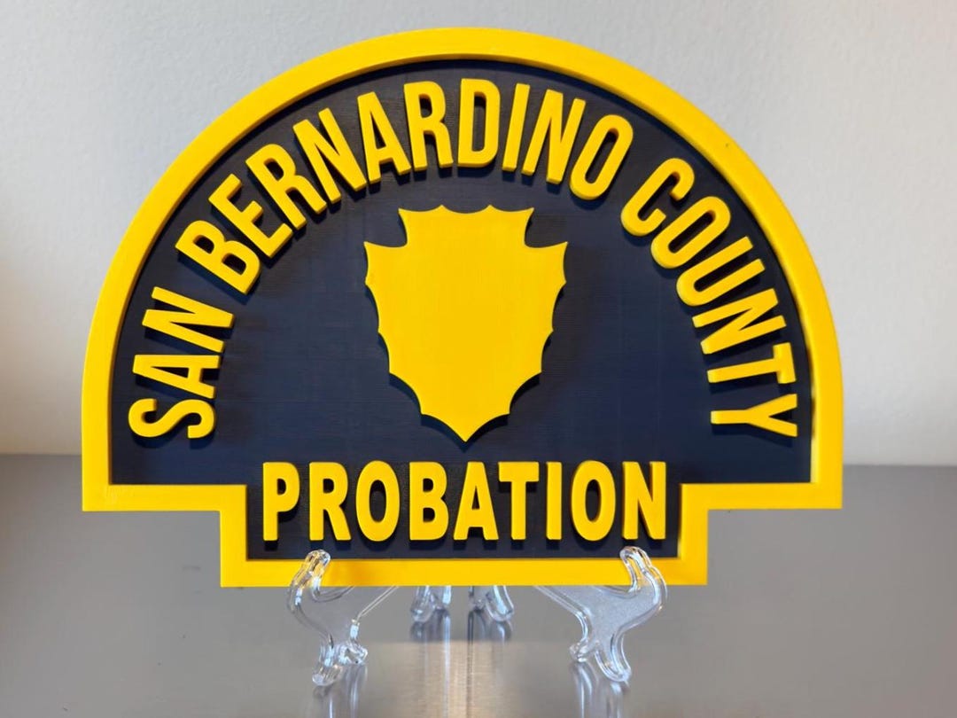 San Bernardino County Probation Plaque: 3D Embossed First Responder ...