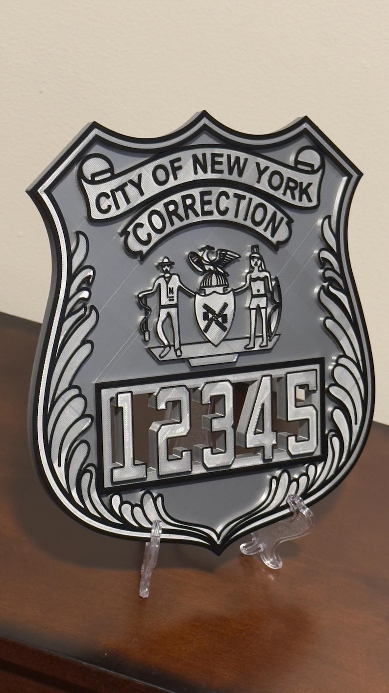 Corrections Officer Shield Plaque: NYC 3D Replica (9 Inch Display) New ...