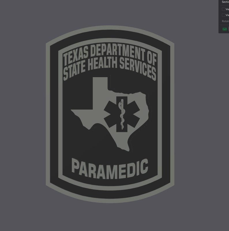 Texas Paramedic Patch Plaque: 3D Embossed First Responder Wall Art TX ...