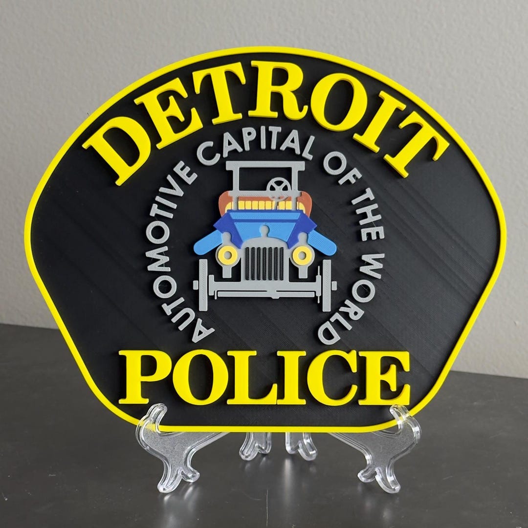 Detroit Police Department Logo 3D Plaque First Responder Wall Art MI ...