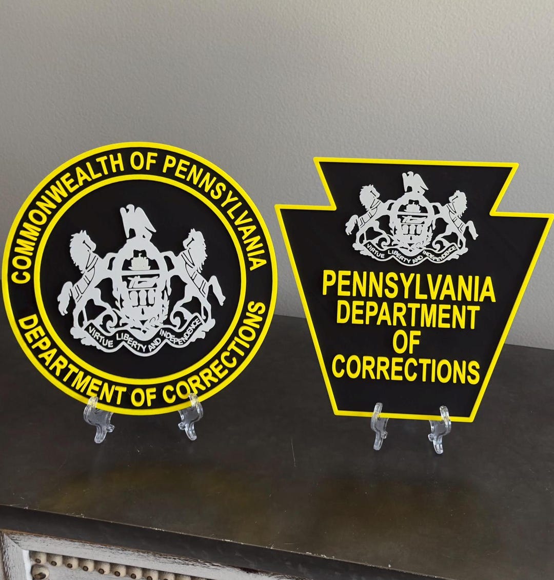 Pennsylvania Department of Corrections 3D Plaque First Responder Wall ...