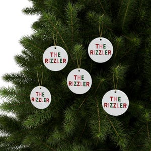 The Rizzler Christmas Teen Tween Meme Christmas Ornament Ceramic Red ...