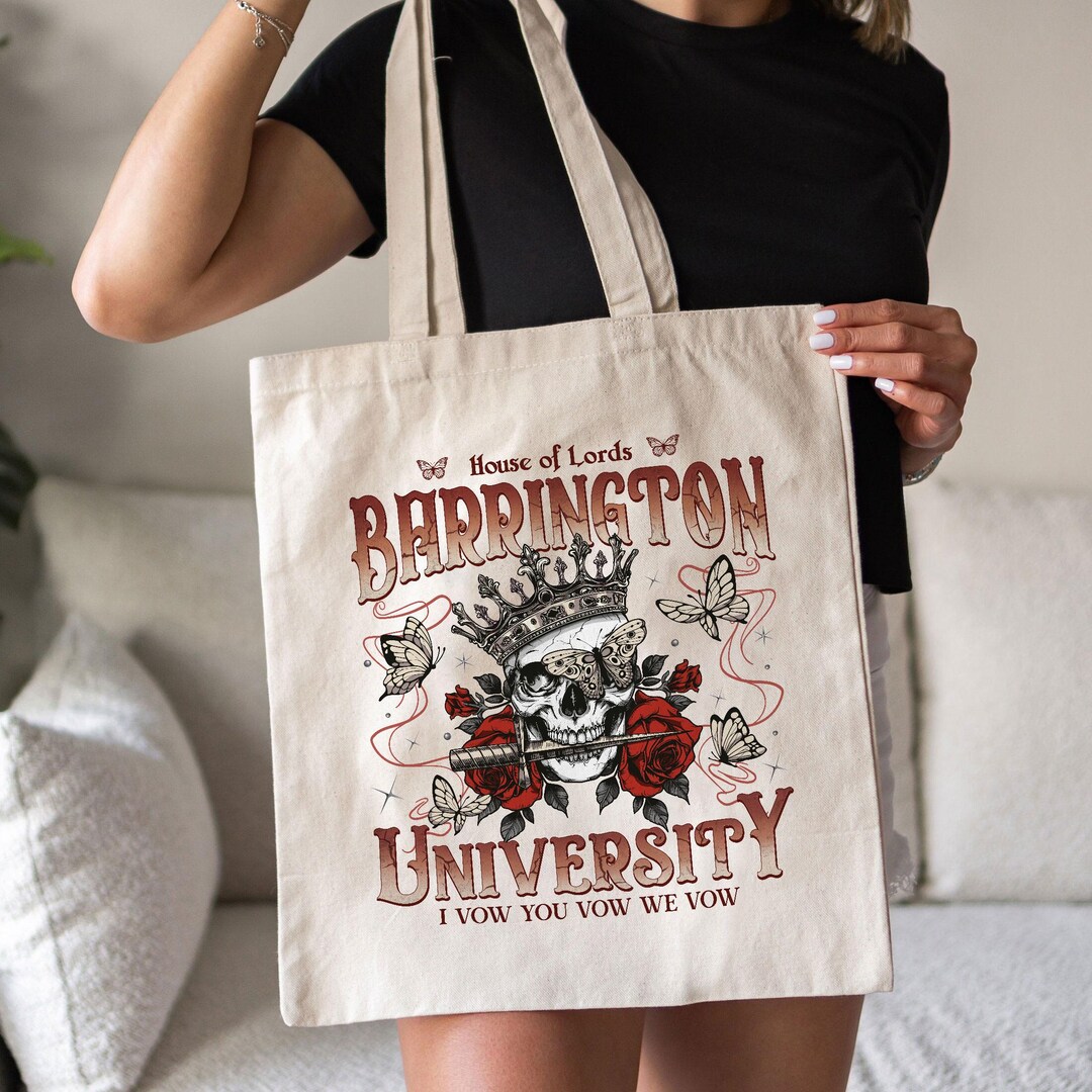Barrington University Canvas Tote Bag, the Ritual Merch, Dark Romance ...