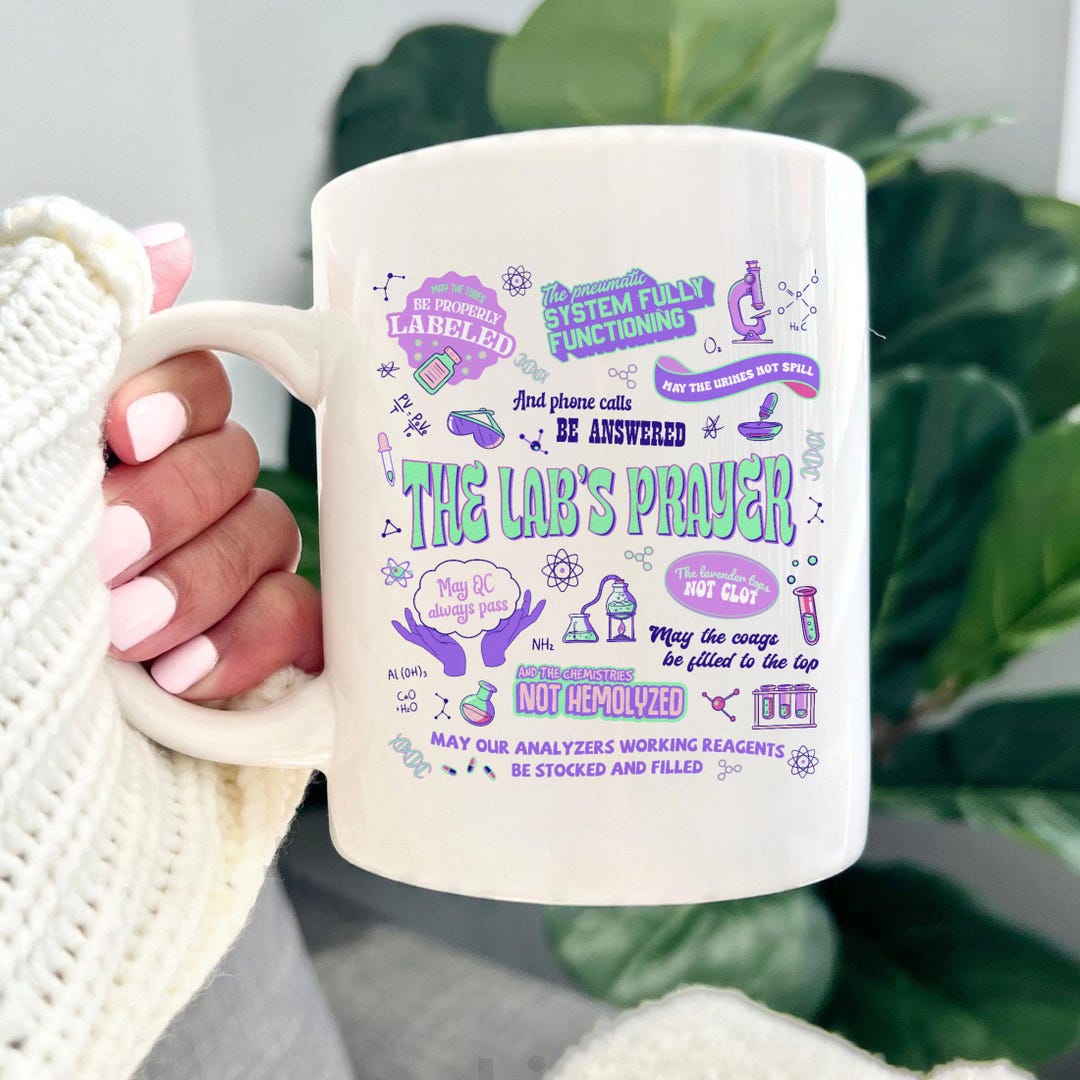 The Lab's Prayer Tumbler 2-sided, Medical Lab Science, Laboratory Gifts ...