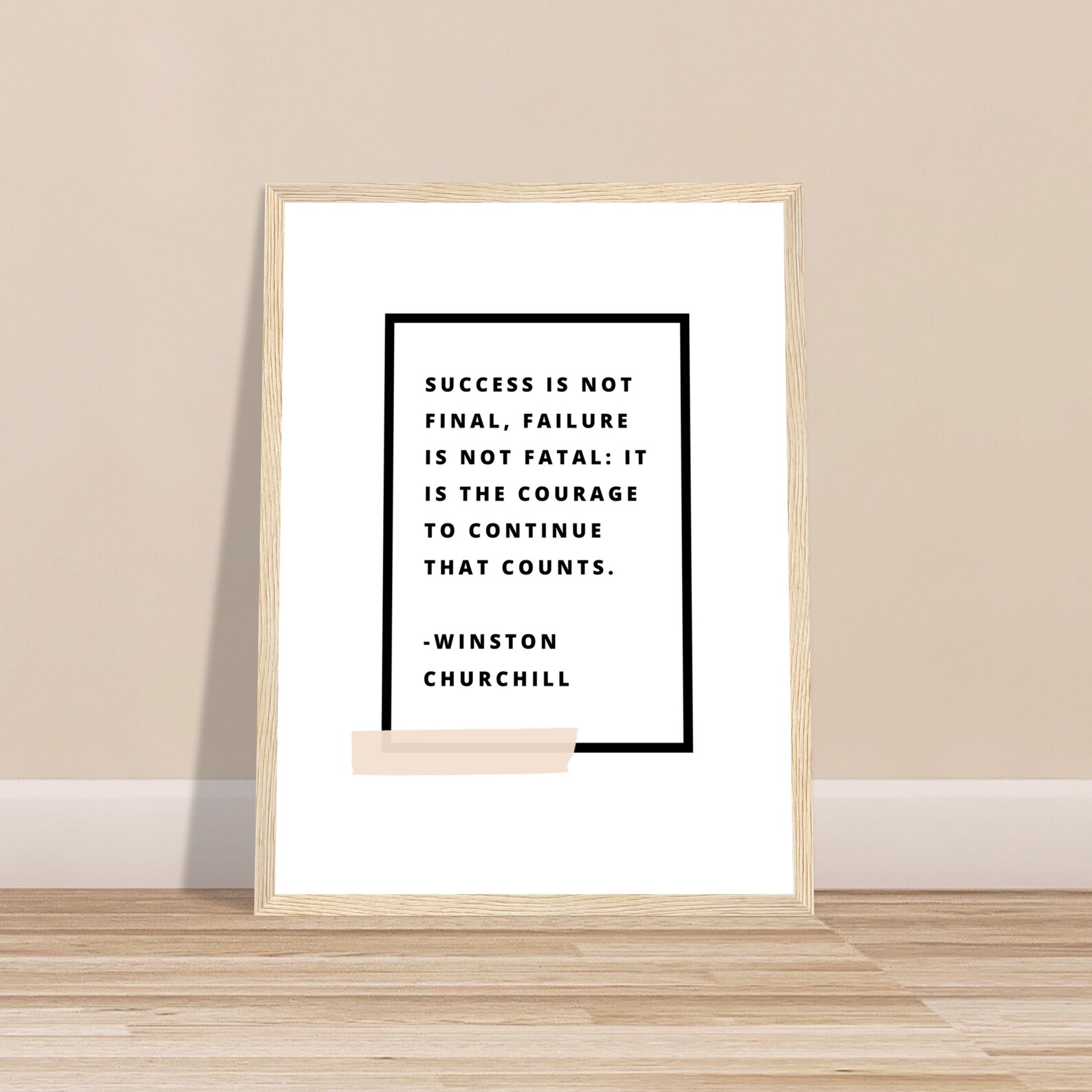 Motivational Quote Poster - Success is Not Final, Failure is Not Fatal ...