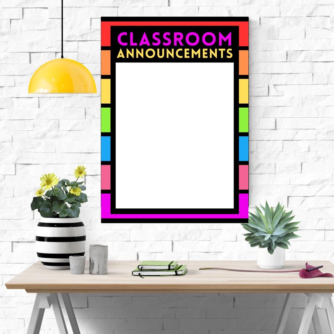 Classroom Schedule Board - Etsy