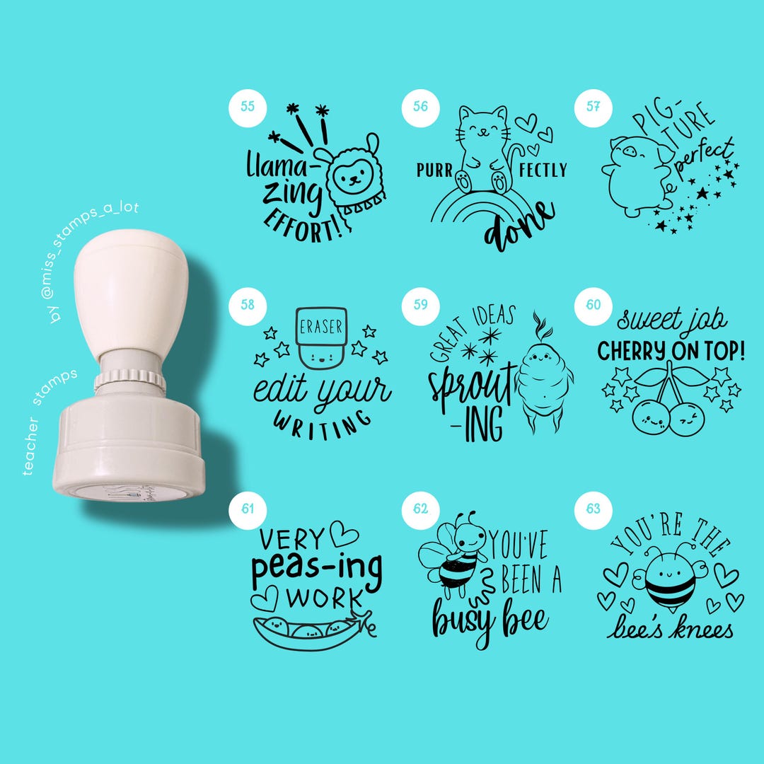 Teacher Stamps | Feedback & Reflection | Student Reward Stamps ...