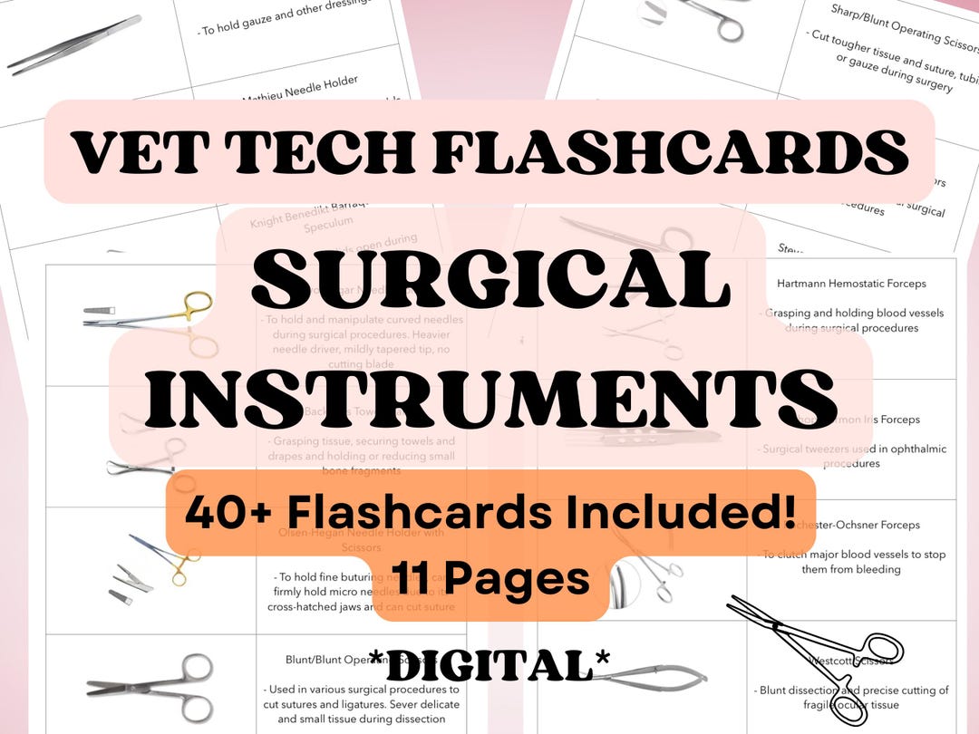 Veterinary & Human Medicine Basic Surgical Instrument Flashcards ...