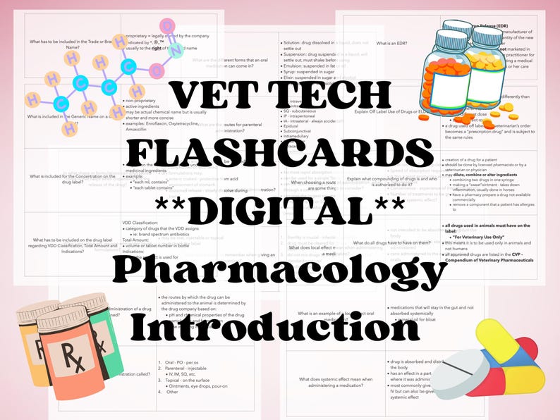 Vet Tech Pharmacology Introduction Flashcards, VTNE Help, Veterinary ...