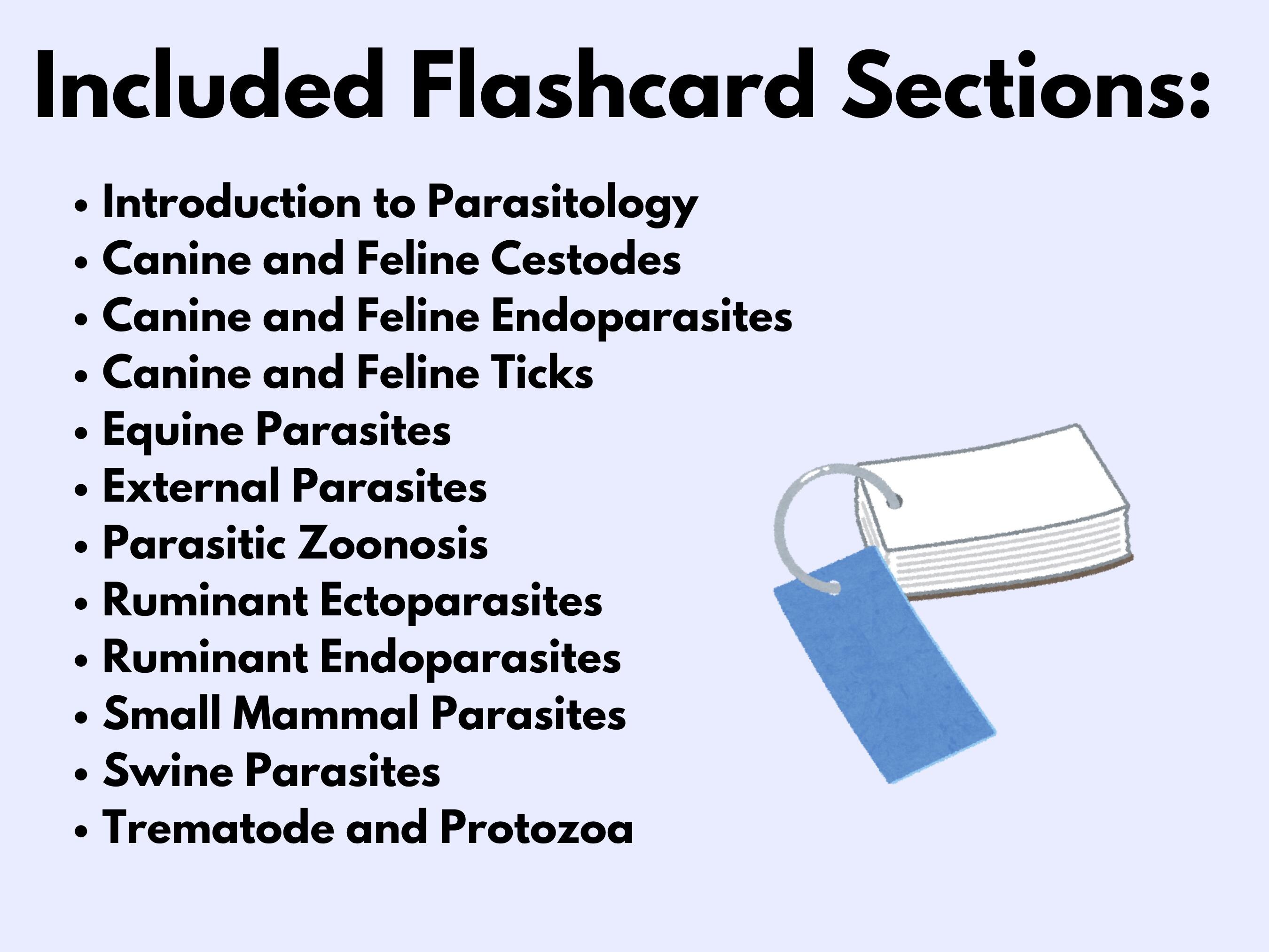 Vet Tech Complete Parasitology Flashcards With Images, VTNE, Veterinary ...