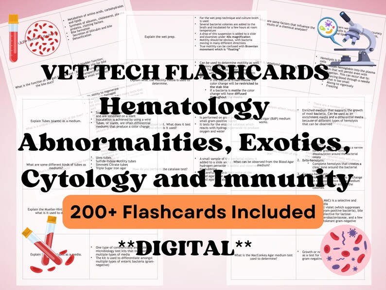 Vet Tech Lab Procedures Flashcards Hematology & Cytology, Study Help ...