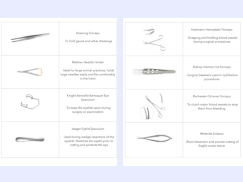 Veterinary & Human Medicine Basic Surgical Instrument Flashcards ...