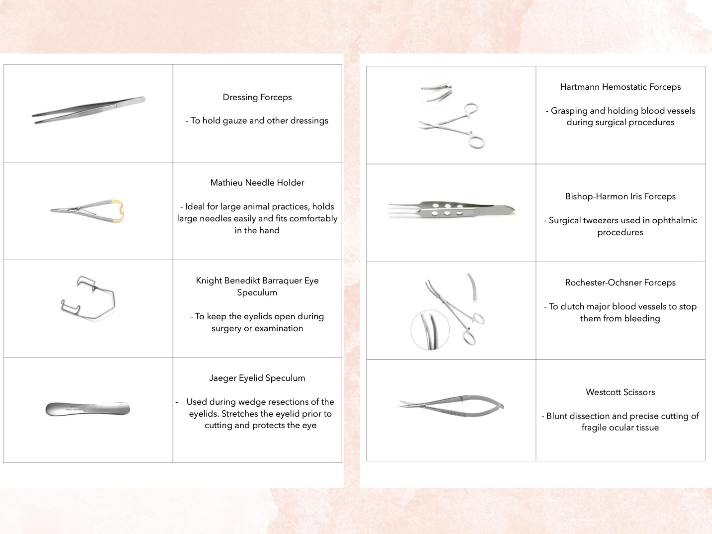 Veterinary & Human Medicine Basic Surgical Instrument Flashcards ...