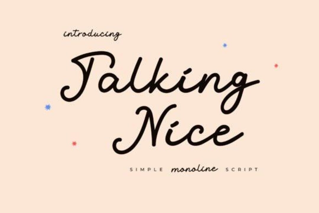 Talking Nice Font, Handwritten Font, Retro Font, Cricut Fonts, Casual ...