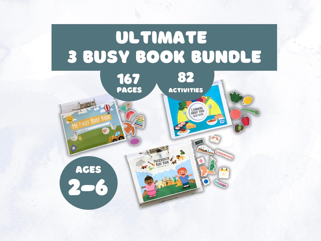 Toddler Learning Binder, Toddler Busy Book Printable, Kids Quiet Book ...