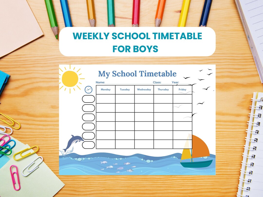 School Timetable, School Schedule, Kids Planner, Kids Daily Schedule ...