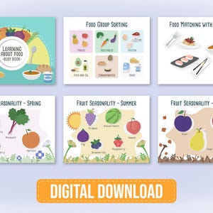 Toddler Education Preschool Busy Book Printable, Learn Fruits, Learn ...